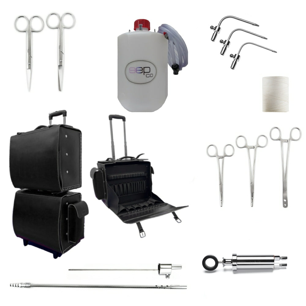 Starter Kit Embalming with Handpumps (Guaranteed Instruments) Black Ca ...